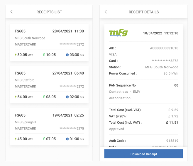VAT Receipt Motor Fuel Group VAT Receipt Motor Fuel Group